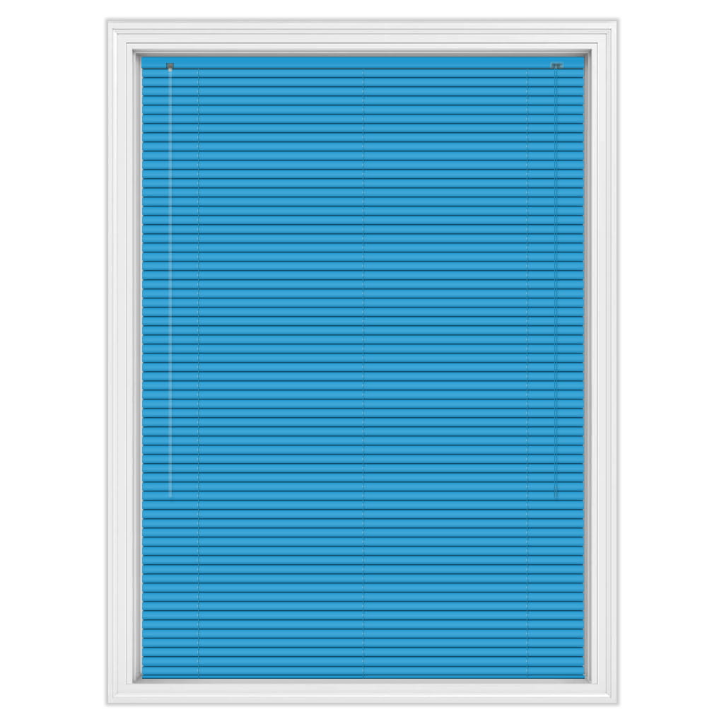 25mm Azure Matt Blue Aluminium Venetian Blinds, Made to Measure
