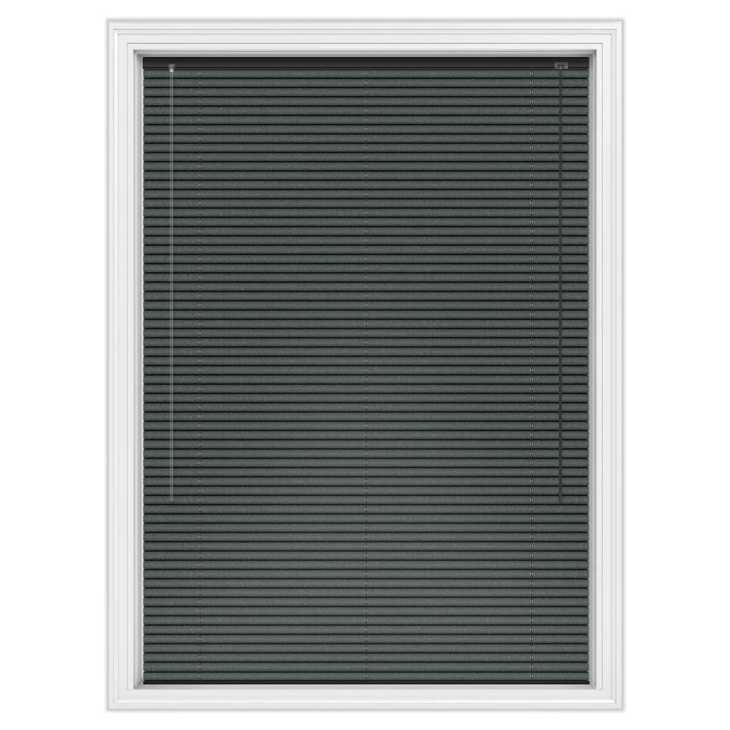 25mm Graphite Grey Metallic Aluminium Venetian Blinds, Made to Measure