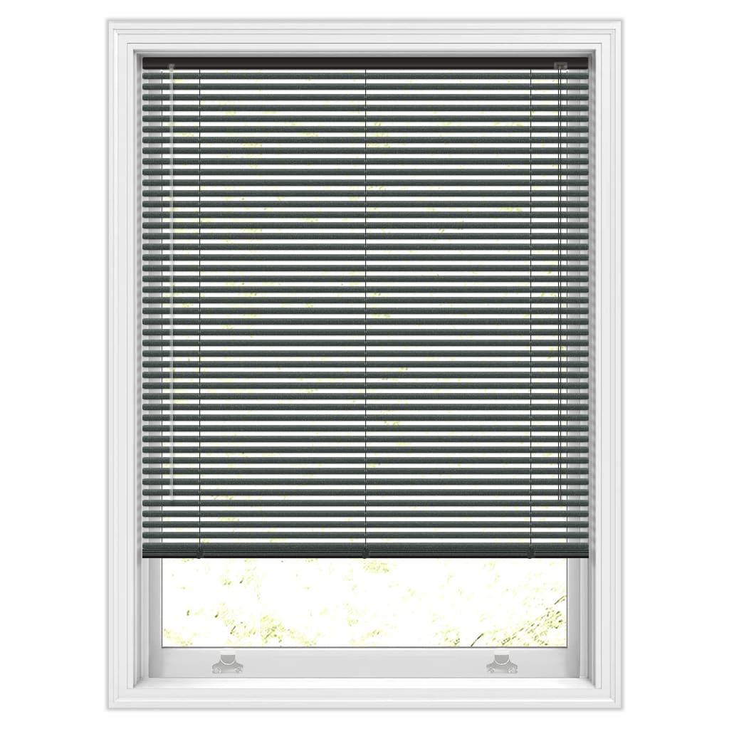 25mm Graphite Grey Metallic Aluminium Venetian Blinds, Made to Measure