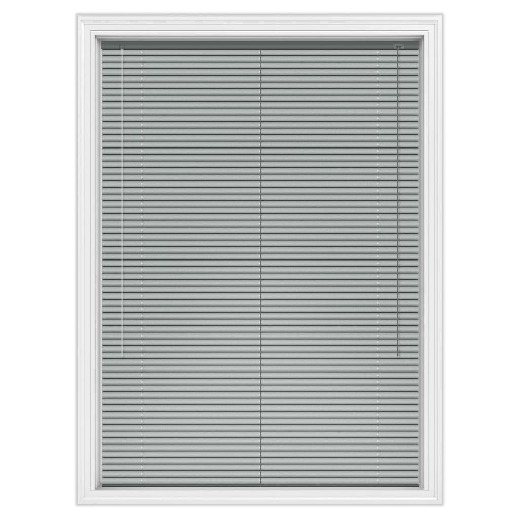 25mm Metallic Silver Aluminium Venetian Blinds, Made to Measure