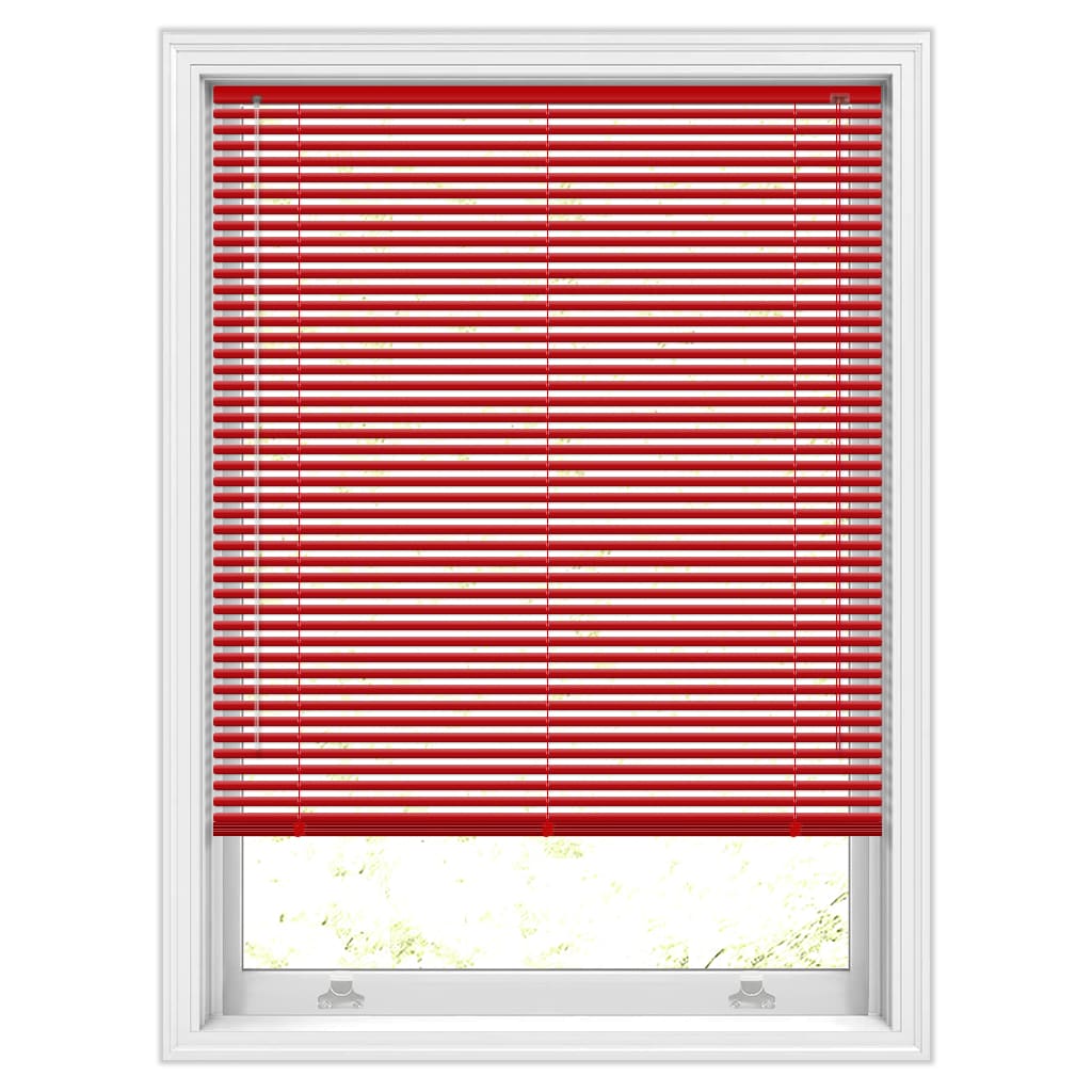 25mm Signal Red Aluminium Venetian Blinds, Made to Measure