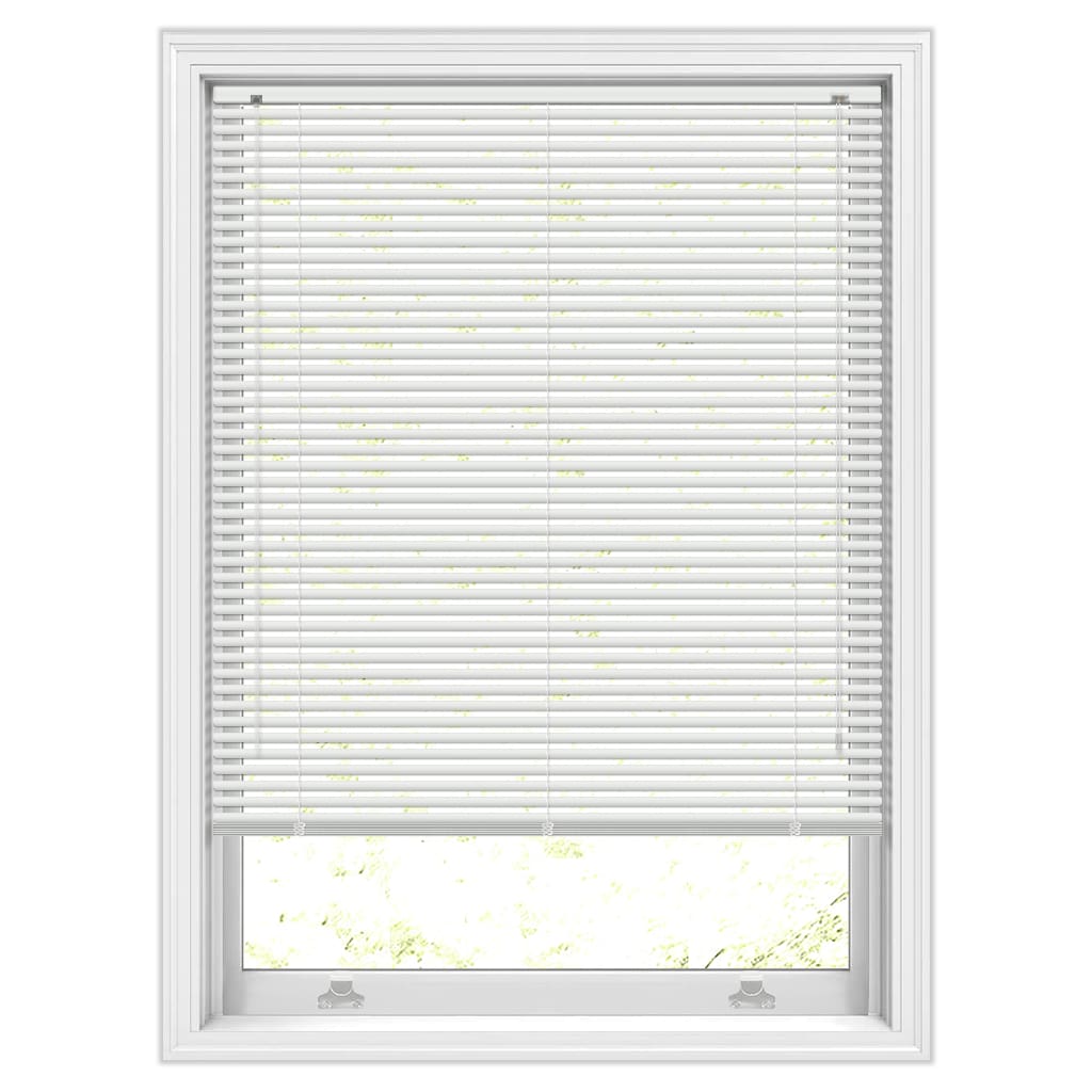 25mm Whisper Bright White Aluminium Venetian Blinds, Made to Measure