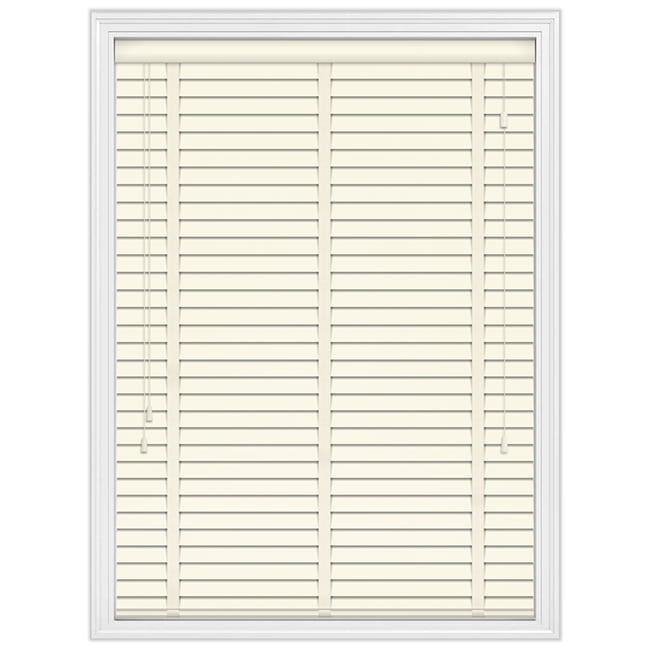 50mm Antique Cream Wooden Blinds with Tapes, Made to Measure Real Wood ...
