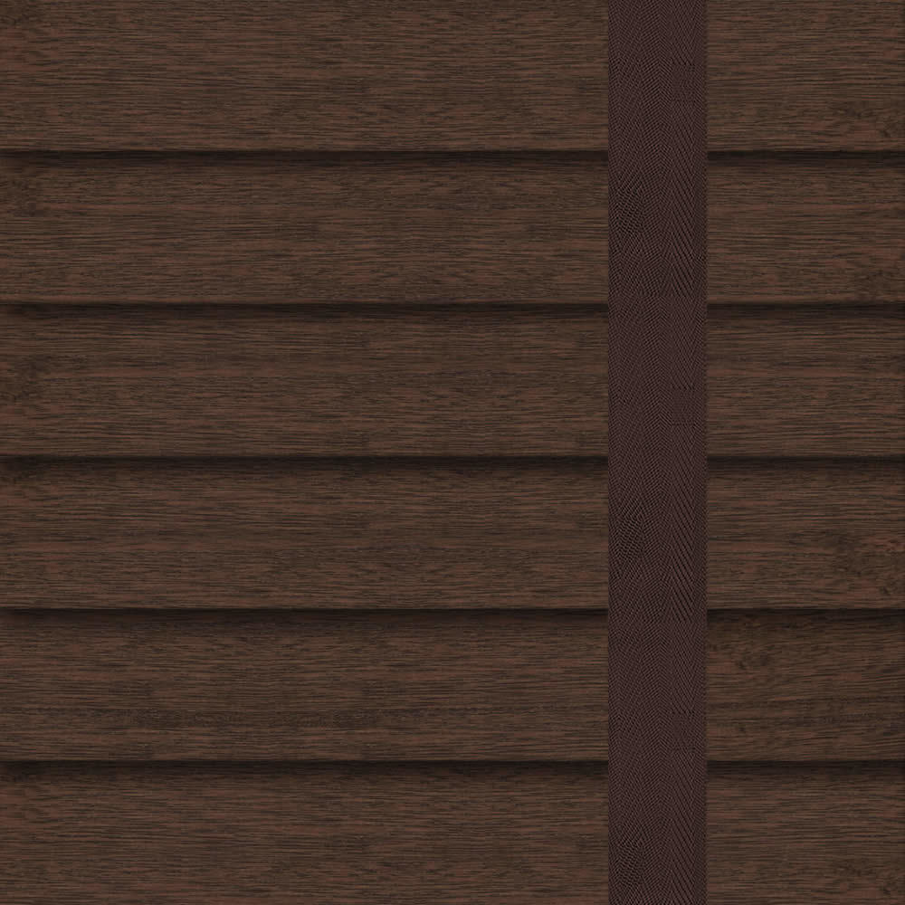 50mm Fired Walnut Dark Wooden Blinds with Tapes, Organic Urban Luxury
