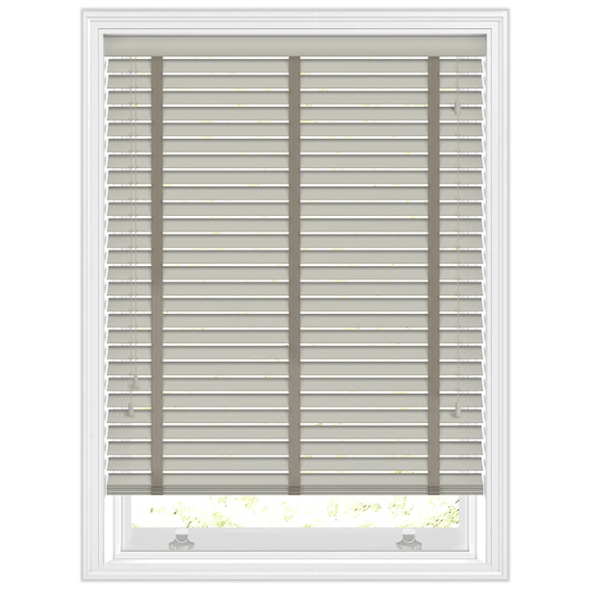 50mm Clay Brown Luxury Wooden Venetian Blinds with Tapes