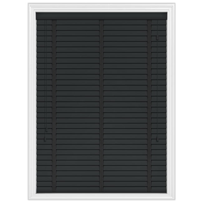 50mm Black Luxury Wooden Venetian Blinds with Tapes, Real Wood