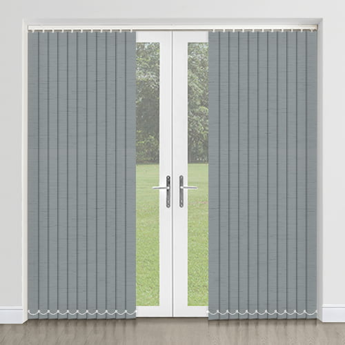 Arcade Graphite Grey Subtle Patterned Waterproof Vertical Blinds