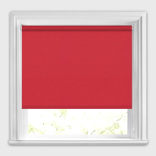 Bright Vibrant Red Fire Resistant Roller Blinds, Made to Measure
