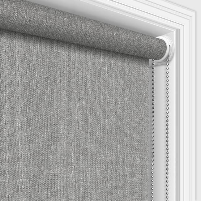 Light Graphite Grey Thick Woven Textured Roller Blinds