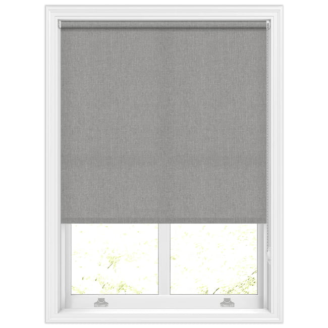 Light Graphite Grey Thick Woven Textured Roller Blinds