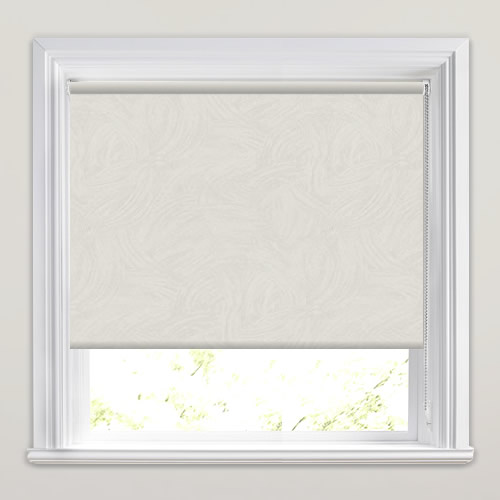 Cream PVC Patterned Luxury Waterproof Roller Blinds