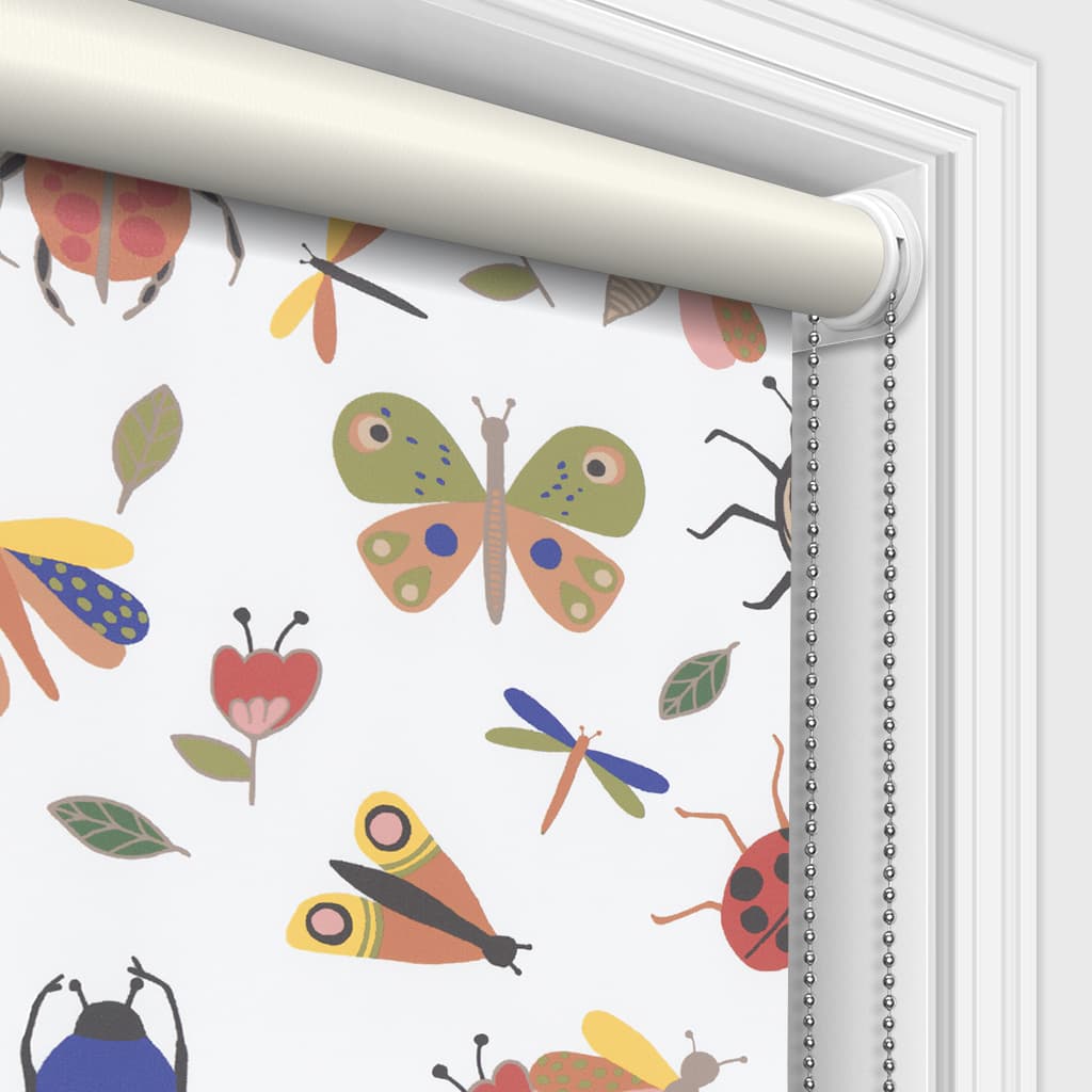 Critter Crew Bugs Patterned Blackout Roller Blinds. Kids Bedroom Blinds