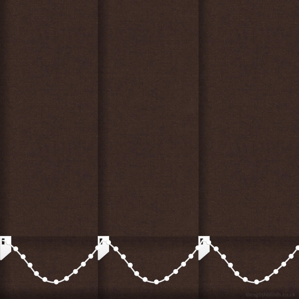 Gala Chocolate Vertical Blinds, Made to Measure - English Blinds