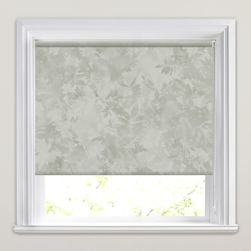 Enchanted Deep Beige, Brown & White Floral Patterned Roller Blinds