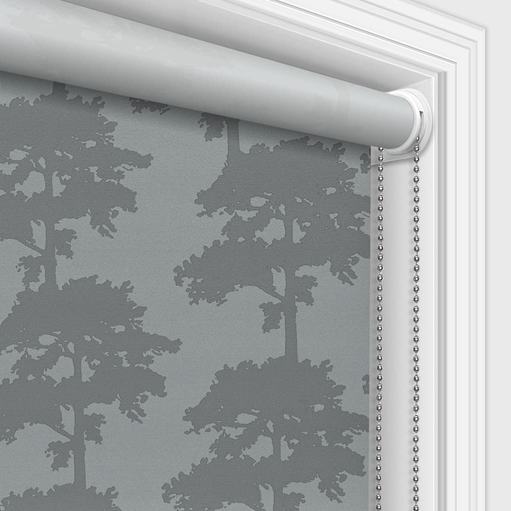 Enchanted Aspin Modern Silhouette Grey Tree Patterned Roller Blinds