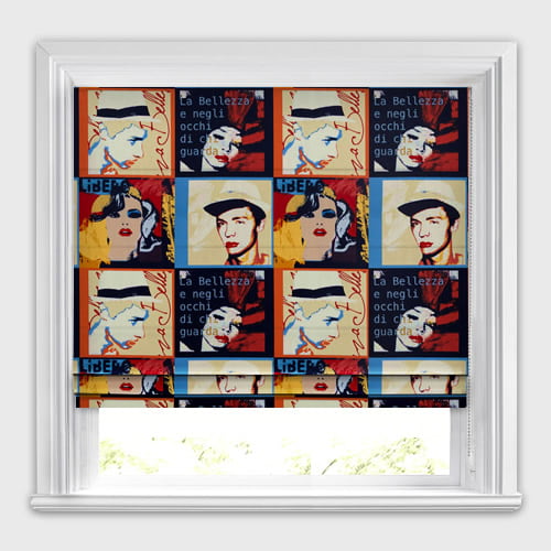Funky Pop Art Patterned Roman Blinds, Luxurious, Colourful & Vibrant