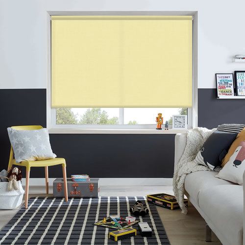 Gala Amalfi Pale Lemon Yellow Roller Blinds, Made to Measure Gala Amalfi Pale Lemon Yellow Roller Blinds, Made to Measure