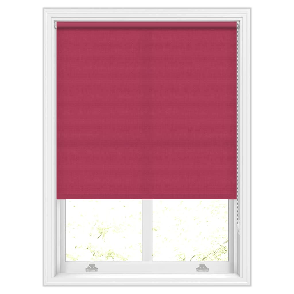 Gala Pop Raspberry Red Roller Blinds, Light Filtering Dimout Fabric