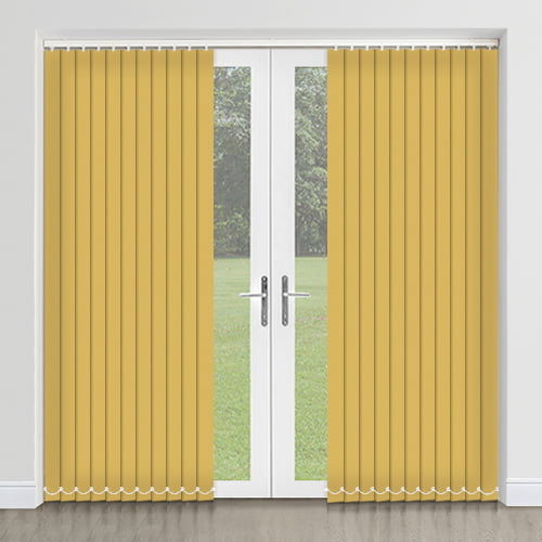 Gala Solar Golden Sunshine Yellow Vertical Blinds, Made to Measure