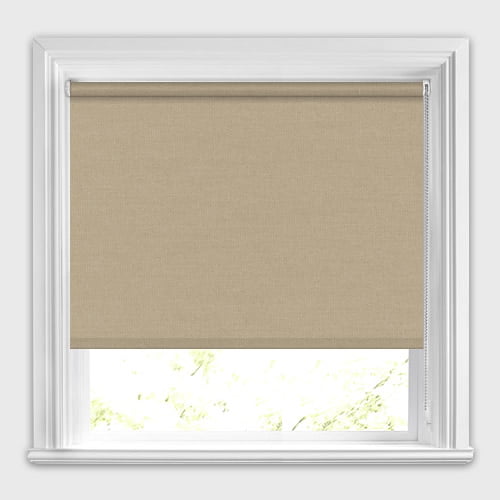 Light Brown Hessian Roller Blinds, Made to Measure