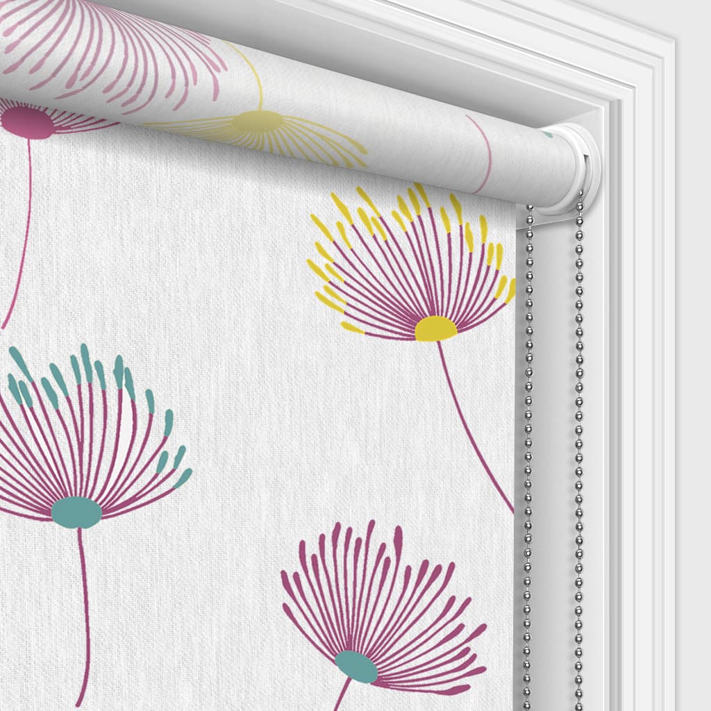 Kalysta Radiance Colourful Dandelion Patterned Roller Blinds