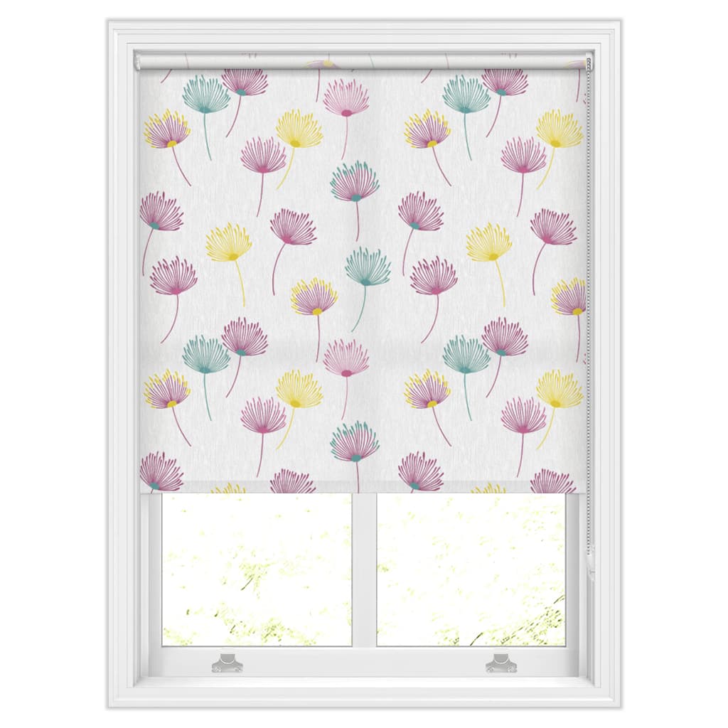 Kalysta Radiance Colourful Dandelion Patterned Roller Blinds