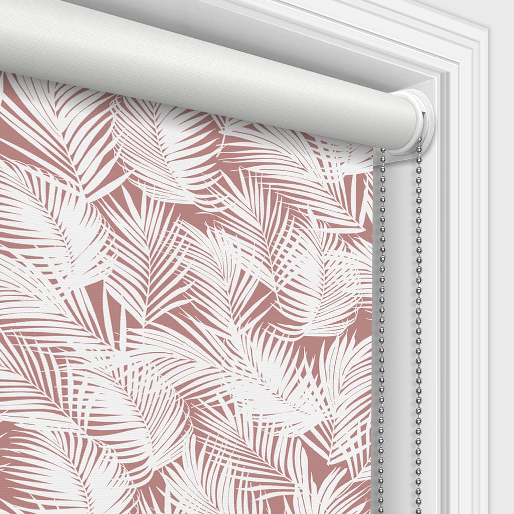 Kota Devine Palm Leaf Patterned PVC Waterproof Roller Blinds