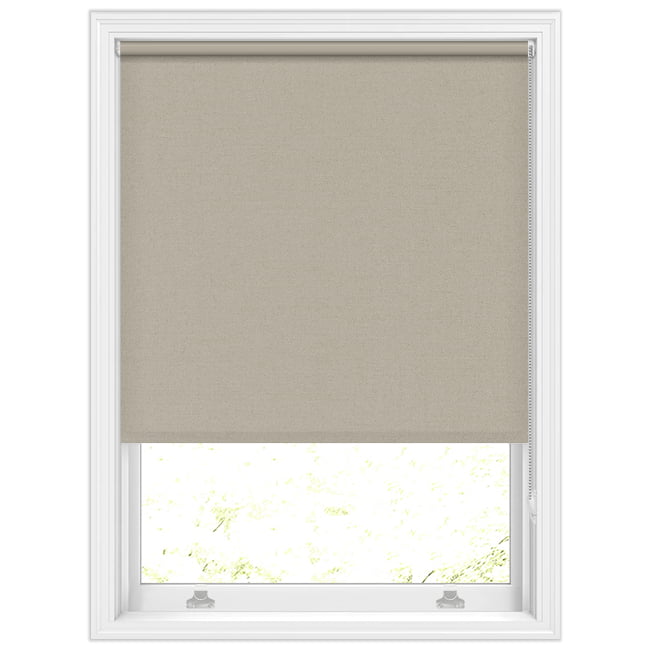 Hessian Brown Thermal Blackout Roller Blinds, Made to Measure