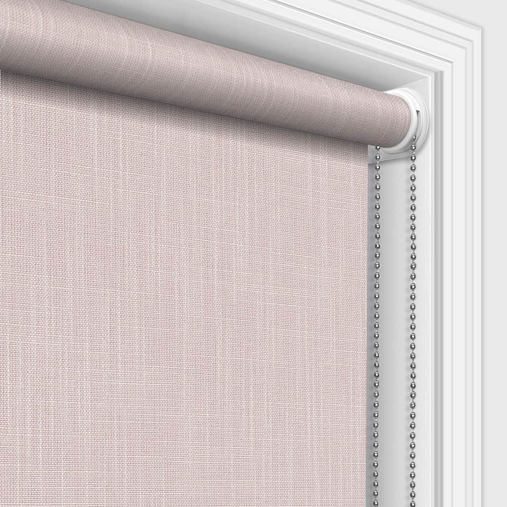Lydham Blush Pink Textured Woven Roller Blinds