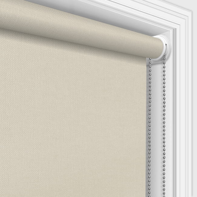 Mono Beige Fire Retardant Roller Blinds, Made to Measure