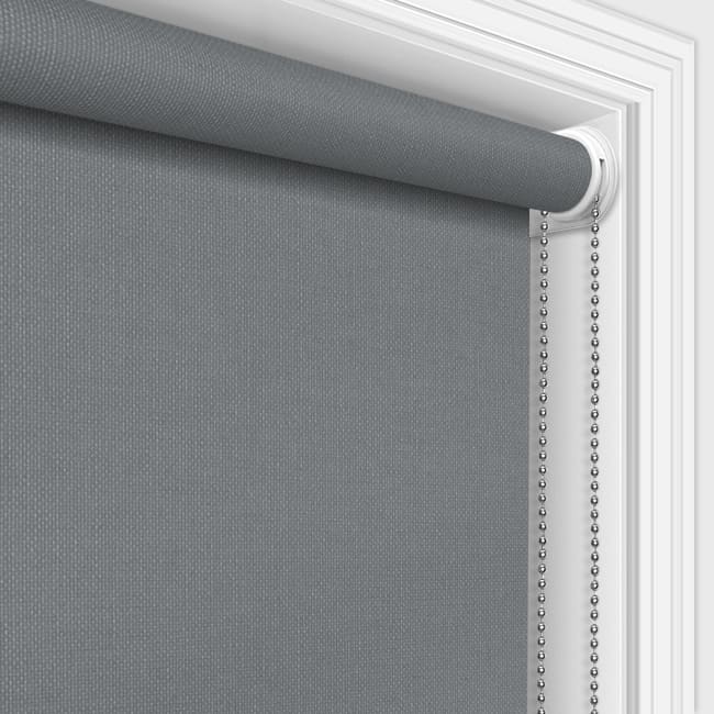 Charcoal Grey Fire Resistant Roller Blinds, Ideal for Schools & Office