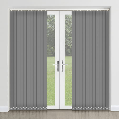 Mono Charcoal Grey Fire Retardant Vertical Blinds, Made to Measure