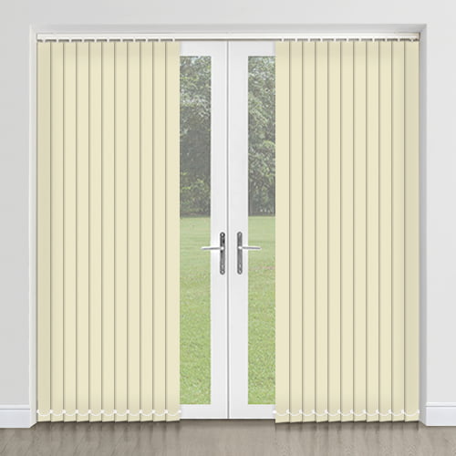 Mono Cream Fire Retardant Vertical Blinds, Made to Measure