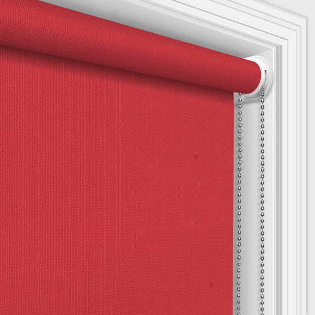 Mono Vibrant Red Fire Resistant Roller Blinds, Made to Measure