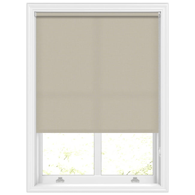 Mono Taupe Fire Resistant Roller Blinds, Made to Measure