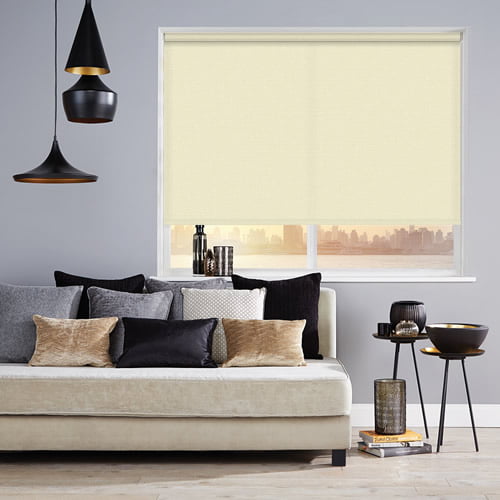 Rich Cream Fire Resistant Roller Blinds, Made to Measure