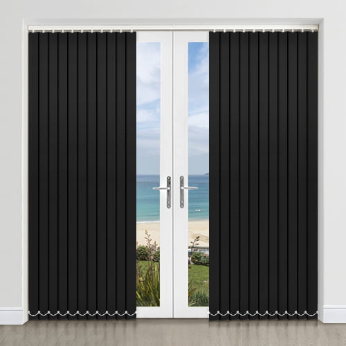 Multi Lux Black PVC Waterproof Vertical Blinds, Made to Measure