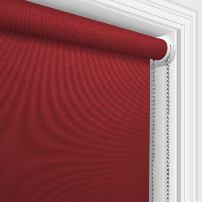 Luxury Vibrant Red PVC Waterproof Roller Blinds, Mould Resistant