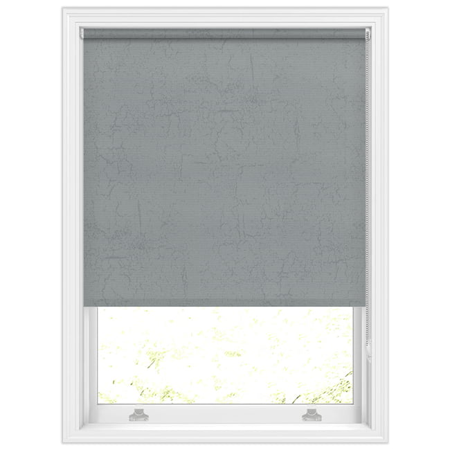 Metallic Marble Patterned Waterproof PVC Roller Blinds in Ash Grey