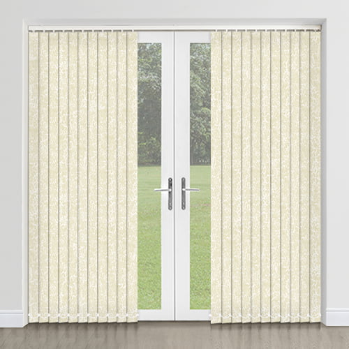 Planet Ivory Marble Pattern Mould Resistant Waterproof Vertical Blinds