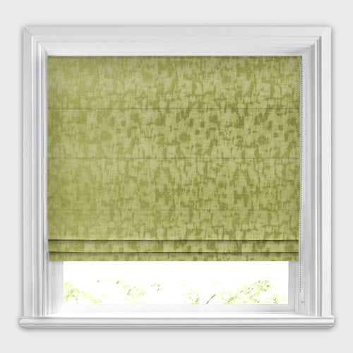 Shadow Citrus Vibrant Lime Green Metallic Iridescent Roman Blinds