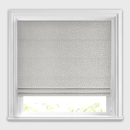 Storm Ivory White & Cream Dappled Crater Patterned Roman Blinds