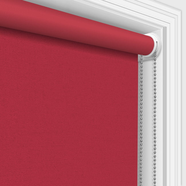 Scarlet Red Blackout Roller Blinds, Thermal Made to Measure