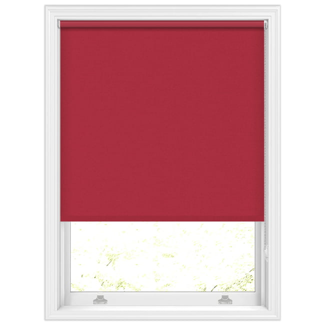 Scarlet Red Blackout Roller Blinds, Thermal Made to Measure