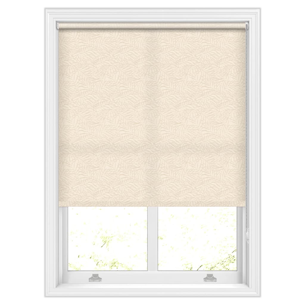 Tranquil Linen Patterned Roller Blinds. Custom Made